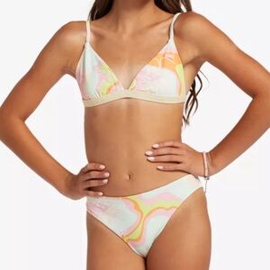 Roxy | Swim | Roxy Hibiscus Revo Triangle Reversible Girls Bikini Nwt | Poshmark